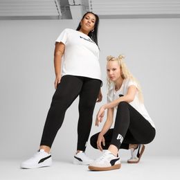 Puma Damen Leggings "ESS NO 1 LOGO LEGGINGS", schwarz, Gr. M, bedruckt, Jersey, Obermaterial: 95% Baumwolle, 5% Elasthan, Hosen, aus Jerseystoff,