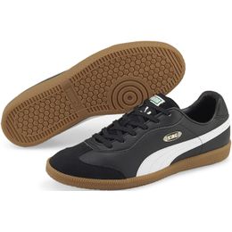 Puma Damen Sneaker "KING 21 IT", Gr. 37, schwarz-wei&szlig;, Synthetik, Schuhe, mit Schn&uuml;rung, leicht profilierte Gummi-Laufsohle