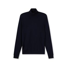 OLYMP Herren Rollkragenpullover "OLYMP Casual Strick, Rollkragen", blau, Gr. XXL, 100% Schurwolle, Pullover