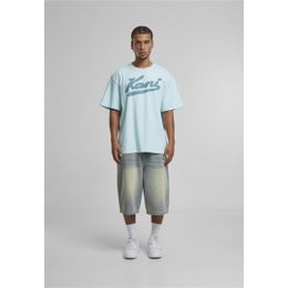Karl Kani Herren T-Shirt "Karl Kani Varsity Palm Print T-Shirt"turquoise, Gr. XS, bedruckt, 100% Baumwolle, Shirts