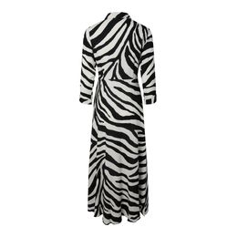 Y.A.S Damen Hemdblusenkleid "YASSAVANNA LONG SHIRT DRESS", schwarz-wei&szlig;, Gr. XS, bedruckt, Web, Obermaterial: 100% Viskose, Kleider, Viskose, loose