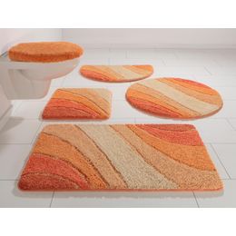 Badematte OTTO HOME, H:20mm, orange, Polyester, Badematten, "Josie, Badvorleger, Badezimmer Teppich", Badteppich, Badematten, rechteckig, rund & als