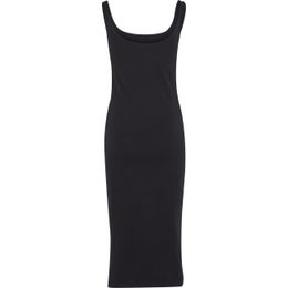 Urban Classics Damen Shirtkleid "Urban Classics Ladies Basic Long Cotton Jersey Dress", schwarz, Gr. 5XL, unifarben, 95% Baumwolle, 5% Elasthan,
