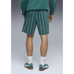 Puma Herren Trainingsshorts "CLASS 8" SHORTS", gr&uuml;n, Gr. M, bedruckt, Jersey, Obermaterial: 60% Baumwolle, 40% Polyester, Hosen, Regular Fit, mit