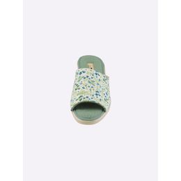Casual Looks Damen Pantoffel, Gr. 42gelb, bedruckt, Schuhe