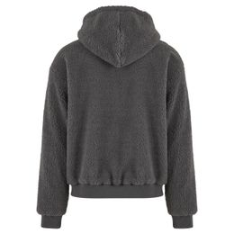 Karl Kani Herren Sweatjacke "Karl Kani KK Varsity Teddy Zip Hoodie"grau, Gr. XS, 100% Polyester, Sweatjacken