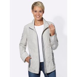Casual Looks Damen Anorak, grau, Gr. 40, gemustert, unifarben, 100% Polyester, Jacken