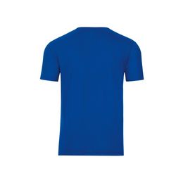 TRIGEMA Damen T-Shirt "TRIGEMA V-Shirt COOLMAX", blau, Gr. L, Trikot, 100% Polyester (recycelt), Shirts