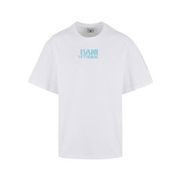 Karl Kani Herren T-Shirt "Karl Kani Kani Studios Print T-Shirt"wei&szlig;, Gr. XS, bedruckt, 100% Baumwolle, Shirts