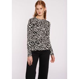Haily's HAILY&rsquo;S Damen Langarmshirt "LS P TP Ka44lea"7330 zebra, Gr. M, Jersey, Obermaterial: 92% Polyester, 8% Elasthan, Shirts