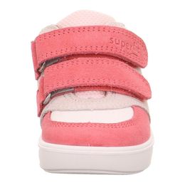 Superfit Kinder Klettschuh "SUPIES WMS: mittel", Gr. 28, rosa, Leder, Polyester, Veloursleder, Schuhe, Sneaker, Freizeitschuh im Retro Look,