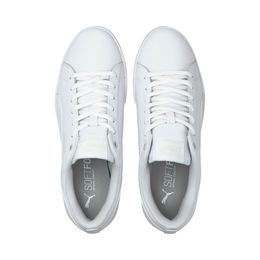 Puma Damen Sneaker "SMASH WNS V2 L", Gr. 40,5, wei&szlig;, Leder, unifarben, Schuhe, aus Leder und Synthetik, atmungsaktives Innenmaterial aus Textil