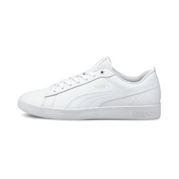 Puma Damen Sneaker "SMASH WNS V2 L", Gr. 42,5, wei&szlig;, Leder, unifarben, Schuhe, aus Leder und Synthetik, atmungsaktives Innenmaterial aus Textil