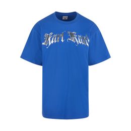 Karl Kani Herren T-Shirt "Karl Kani KK Old English Chrome Tee"blau, Gr. L, bedruckt, 100% Baumwolle, Shirts