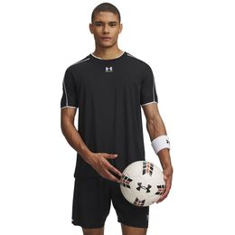 Trainingsshirt Under Armour "UA M CHALLENGER TRAIN SS", Herren, Gr. M, schwarz, grau, wei&szlig;, Obermaterial: 100% Polyester, Shirts, kurze &Auml;rmel, mit atmungsaktiven Mesh-Eins&auml;tzen, geruchsregulierend