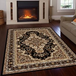 Teppich OTTO HOME, B:80cm H:7mm L:150cm, braun, Kunstfaser, Wohnzimmer, Teppiche, "Oriental, Made in Belgium", Orient-Optik, mit Bord&uuml;re, Teppich,