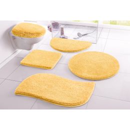 Badematte OTTO HOME, H:32mm, gelb, Kunstfaser, Badematten, "Merida, Badvorleger, Badezimmer Teppich", Badteppich, Uni Farben, rechteckig, rund & als