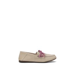 Marc O'Polo MARC O'POLO Damen Bootsschuh "aus weichem Veloursleder", Gr. 37light oat, Obermaterial: 100% Leder, unifarben, Schuhe