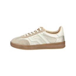 Gant Damen Sneaker "Gant Sneaker Leder", Gr. 38, beige, Leder, Schuhe
