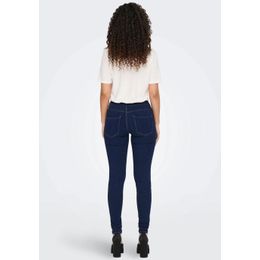 Only Damen Skinny-fit-Jeans "ONLRAIN LIFE REG SKINNY DNM", blau, Gr. S, unifarben, Denim/Jeans, Obermaterial: 53% Viskose (LENZING ECOVERO ), 29%