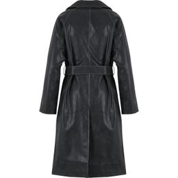 Urban Classics Damen Winterjacke "Urban Classics Ladies Vintage Trenchcoat"schwarz, Gr. XXL, unifarben, 100% Polyester, Jacken