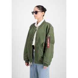 Damen Bomberjacke "MA-1 Core W", gr&uuml;n, Gr. M, Alpha Industries, Obermaterial: 100% Nylon; Futter: 100% Nylon; F&uuml;llung: 100% Polyester, Jacken