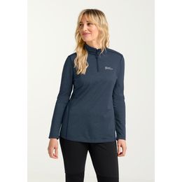 Jack Wolfskin Damen Stehkragenpullover "SKY THERMAL HZ W"midnightsky, Gr. XS, Obermaterial: 100% Polyester, Pullover