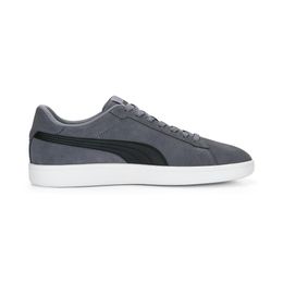 Puma Damen Sneaker "SMASH 3.0", Gr. 37, grau, Leder, unifarben, Schuhe, klassische Tennissport-Silhouette, gepufferter Schuhkragen