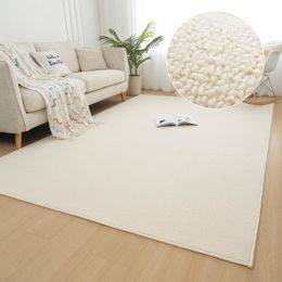 Teppich OTTO HOME, B:80cm H:10mm L:150cm, beige, Kunstfaser, Wohnzimmer, Teppiche, "Jola, Uni-Farben, besonders dichte Qualit&auml;t, Boho", Wohnzimmer,