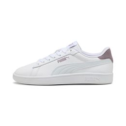Puma Damen Sneaker "SMASH 30 L", Gr. 40, wei&szlig;, Leder, unifarben, Schuhe, mit sportlicher Optik, mit leicht profilierter Gummilaufsohle