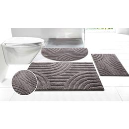 Badematte OTTO HOME, H:10mm, grau, Polyester, Badematten, "Regona Scandi, Badvorleger, Badezimmer Teppich, Duschvorleger", Badteppich, Uni Farben,