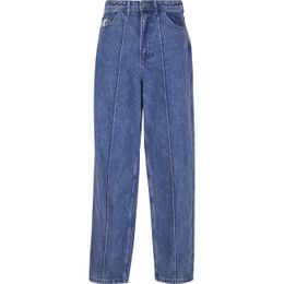 Karl Kani Herren Bequeme Jeans "Karl Kani KK Tuck Straight Leg Denim Pants Vintage indigo", blau, Gr. 38, unifarben, 100% Baumwolle, Jeans