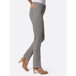 Inspirationen Damen Cordhose, grau, Gr. 36, unifarben, 98% Baumwolle, 2% Elasthan, Hosen