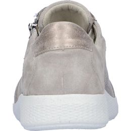 Waldl&auml;ufer WALDL&Auml;UFER Damen Schn&uuml;rschuh "M-IRA-Soft", Gr. 4, grau, Glattleder, Textil, Veloursleder, metallic, Schuhe, Freizeitschuh, Halbschuh, Schn&uuml;rschuh,