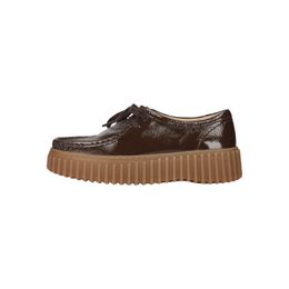 Clarks Damen Schn&uuml;rschuh "Torhill Bee", Gr. 37,5, braun, Leder, Schuhe, mit stromlinienf&ouml;rmigem Schn&uuml;rdesign