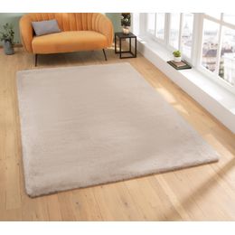 Fellteppich OTTO HOME, B:40cm H:42mm L:60cm, beige, Kunstfaser, Teppiche, "Rabbit, Kunstfell, Kaninchenfell-Haptik, Microfaser", besonders hoch und