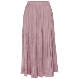 Lascana Damen Maxirock "mit Plisseefalten aus edel gl&auml;nzender Ware", rosa, Gr. 34, unifarben, Web, Obermaterial: 100% Polyester, R&ouml;cke, festlicher