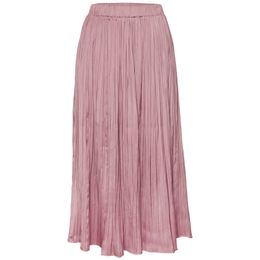Lascana Damen Maxirock "mit Plisseefalten aus edel gl&auml;nzender Ware", rosa, Gr. 36, unifarben, Web, Obermaterial: 100% Polyester, R&ouml;cke, festlicher
