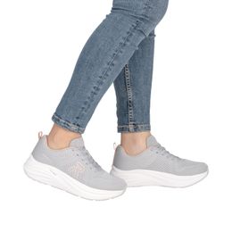 RIEKER SPORT Damen Plateausneaker, Gr. 40, grau, Textil, unifarben, Schuhe, Freizeitschuh, Halbschuh, Schn&uuml;rer mit leichter Laufsohle