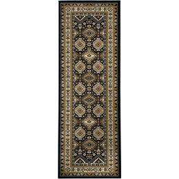 L&auml;ufer OTTO HOME, B:90cm H:7mm L:250cm, braun, Kunstfaser, Flur, Teppiche, "Diantha", Orient-Optik, mit Bord&uuml;re, L&auml;ufer, Br&uuml;cke, Kurzflor, elegant