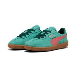 Puma Damen Sneaker "PALERMO", Gr. 38aquatic, schwarz myrtle, Leder, mehrfarbig, Schuhe, aus Leder, mit Synthetik-Innenmaterial, mit Schn&uuml;rverschluss