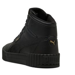 Puma Damen Sneaker "CARINA 3.0 MID", Gr. 36, schwarz, Leder, Synthetik, Schuhe, kn&ouml;chelhoher Schnitt, Schn&uuml;rung, nicht herausnehmbare Innensohle