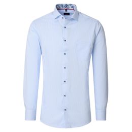 Businesshemd Venti "Venti Businesshemd gestreift", Herren, Gr. 40, Normalgr&ouml;&szlig;en, blau, 100% Baumwolle, gestreift, comfort fit, Hemden