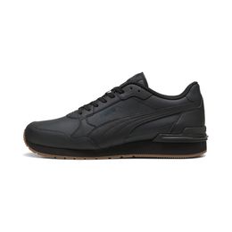 Puma Damen Sneaker "ST RUNNER V4 L", Gr. 40, schwarz, Leder, Schuhe, mit weichem Lederobermaterial, mit SOFTFOAM+ Einlegesohle