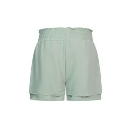 CLOUD 5IVE Damen Shorts "CLOUD 5IVE Musselin Shorts 2-Lagig mit Gummibund", gr&uuml;n, Gr. S, unifarben, 95% Polyester, 5% Elasthan, Hosen