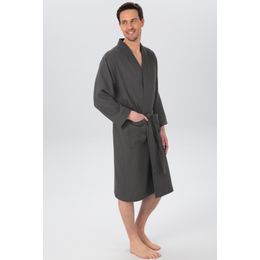 Unisex-Bademantel OTTO HOME, grau, Baumwolle, Hausm&auml;ntel, "Vanessa, ideal f&uuml;r Sauna & Spa, Hotelbademantel, Morgenmantel", Taschen, Damen & Herren,