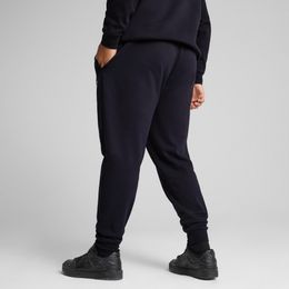 Puma Herren Trainingshose "ESS NO 1 LOGO SWEATPANTS FL CL", blau, Gr. M, unifarben, Fleece, Obermaterial: 66% Baumwolle, 34% Polyester, Hosen, mit