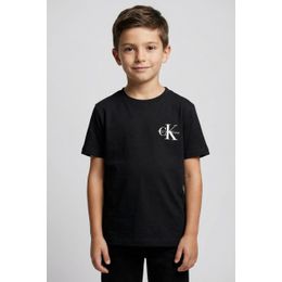 M&auml;dchen T-Shirt "MONO LOGO T-SHIRT", schwarz, Gr. 14, Calvin Klein Jeans, unifarben, Single Jersey, Obermaterial: 100% Baumwolle, Shirts, Regular fit