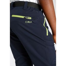 CMP Jungen Zip-off-Hose "KID ZIP OFF PANT", blau, Gr. 140, kontrastfarbene Details, unifarben, Web, Obermaterial: 89% Polyester, 11% Elasthan, Hosen,