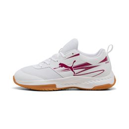 Puma M&auml;dchen Hallenschuh "VARION II JR", Gr. 33, wei&szlig;, Synthetik, Schuhe, mit rutschhemmender, non marking Gummilaufsohle